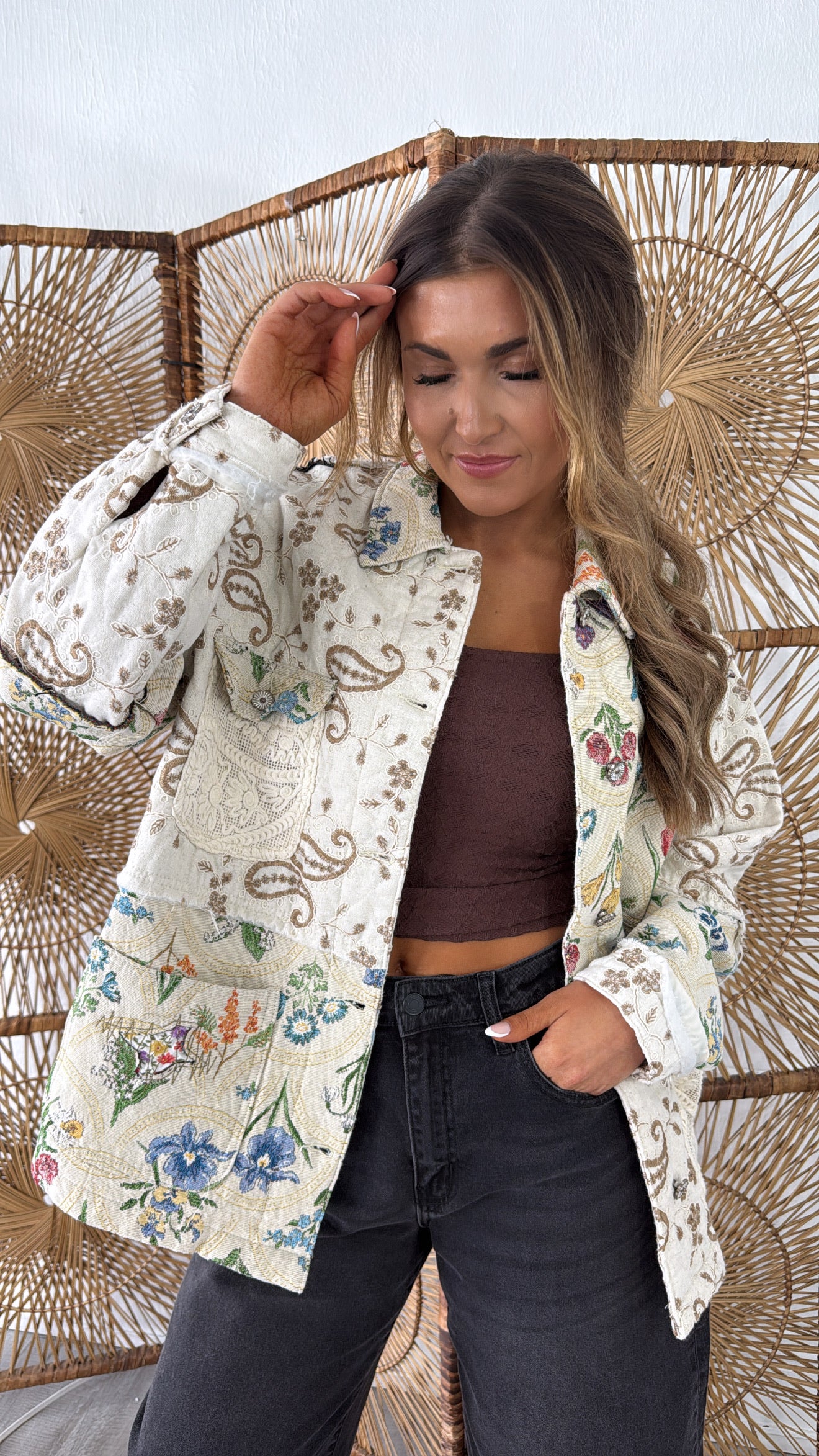 Luminous Threads Jacket, Natural Multi – Everyday Chic Boutique