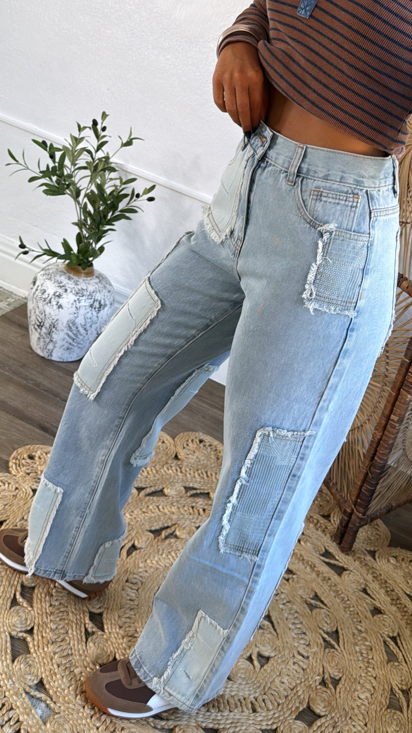 Patchwork Denim Jeans – Everyday Chic Boutique