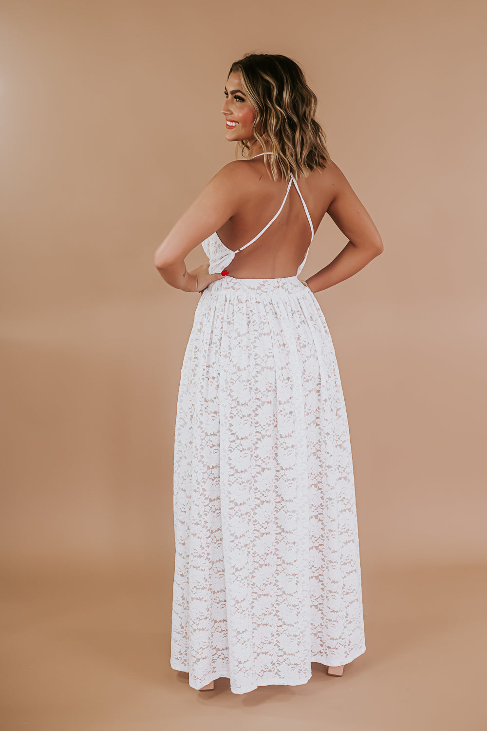 ECB Exclusive: Layla Lace Maxi Dress, White – Everyday Chic Boutique